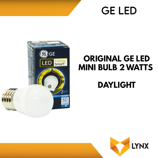 Original GE LED MINI BULB 2 Watts (Day Light) – Lynx Industrial Trading ...